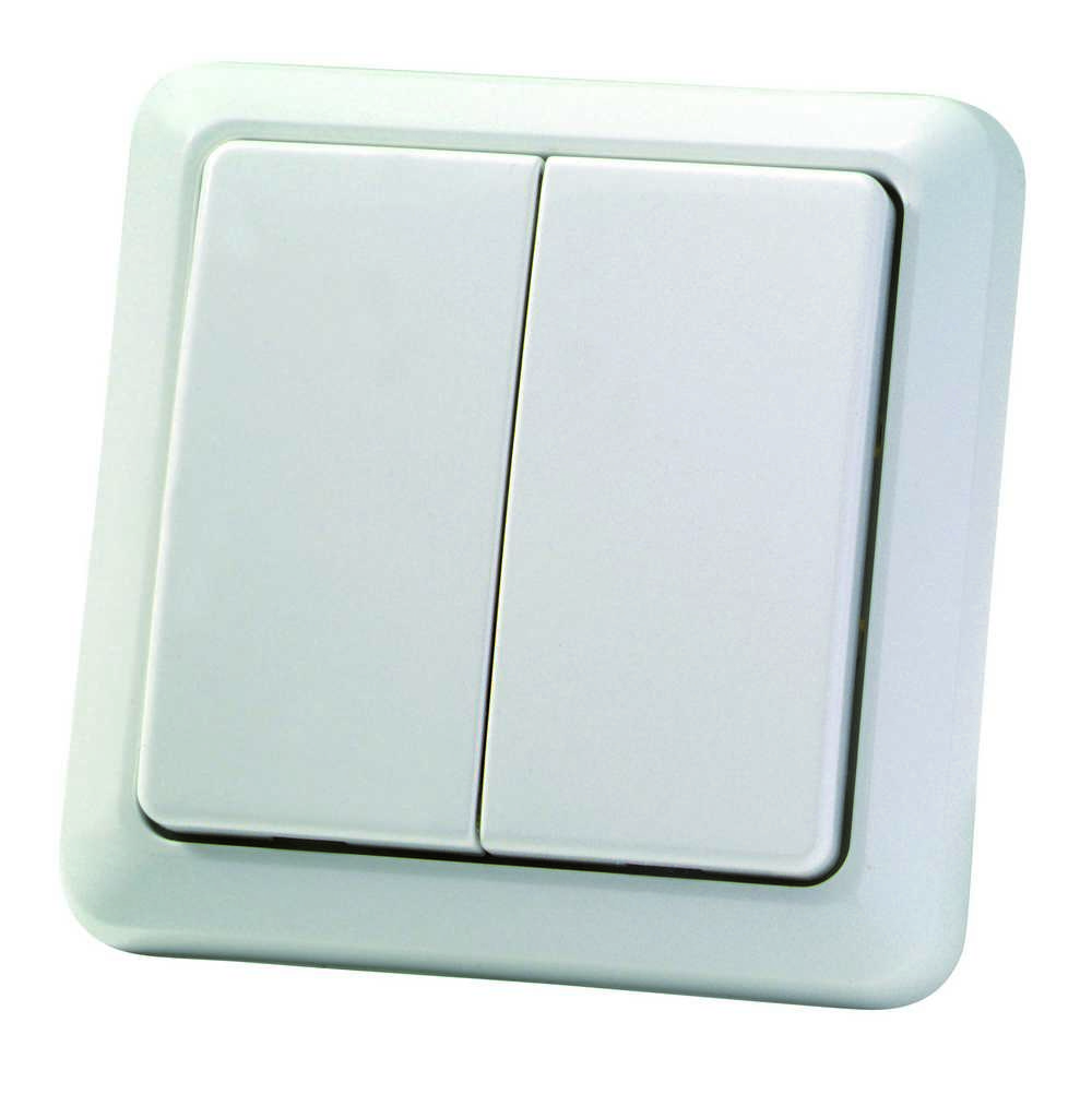 Wandschakelaar Draadloos Dubbel | De Marie NV - Webshop