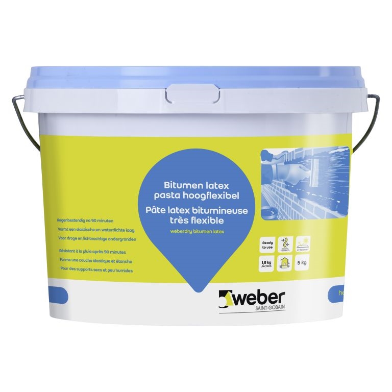 weberdry bitumen latex - 5 kg (60/pal) | De Marie NV - Webshop
