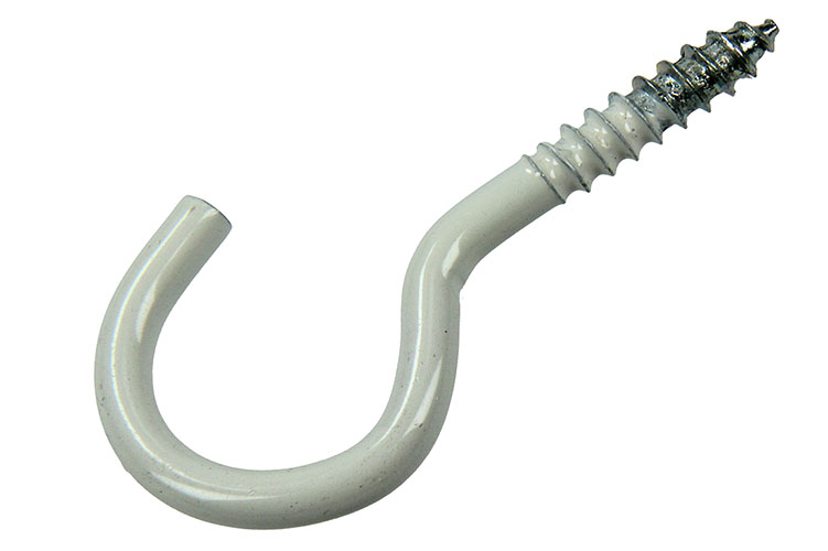 Schroefhaak staal wit 4 st 4,0 x 30 mm | De Marie NV - Webshop