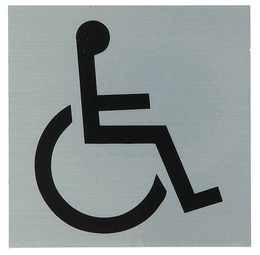 Bord Alulook Toegankelijk voor rolstoel 80x80 mm zelfklevend | De Marie ...