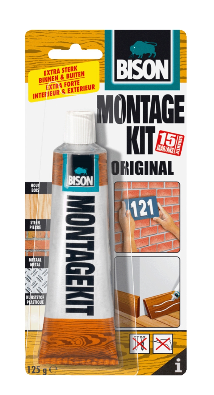 BISON MONTAGEKIT ORIGINAL 125 G TUBE KAART | De Marie NV - Webshop